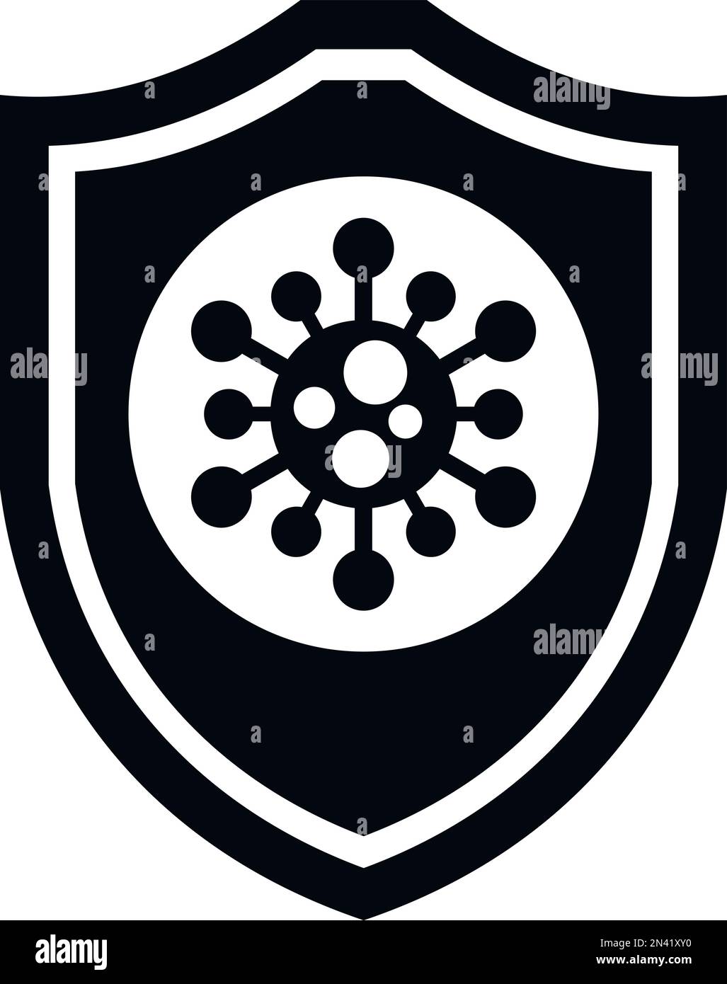 Shield resistance icon simple vector. Antibiotic disease. Medicine drug ...