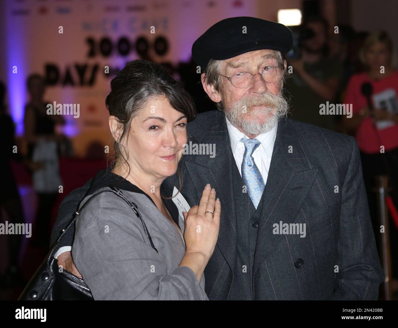 British actor John Hurt and wife Anwen Rees-Myers arrive for the UK ...