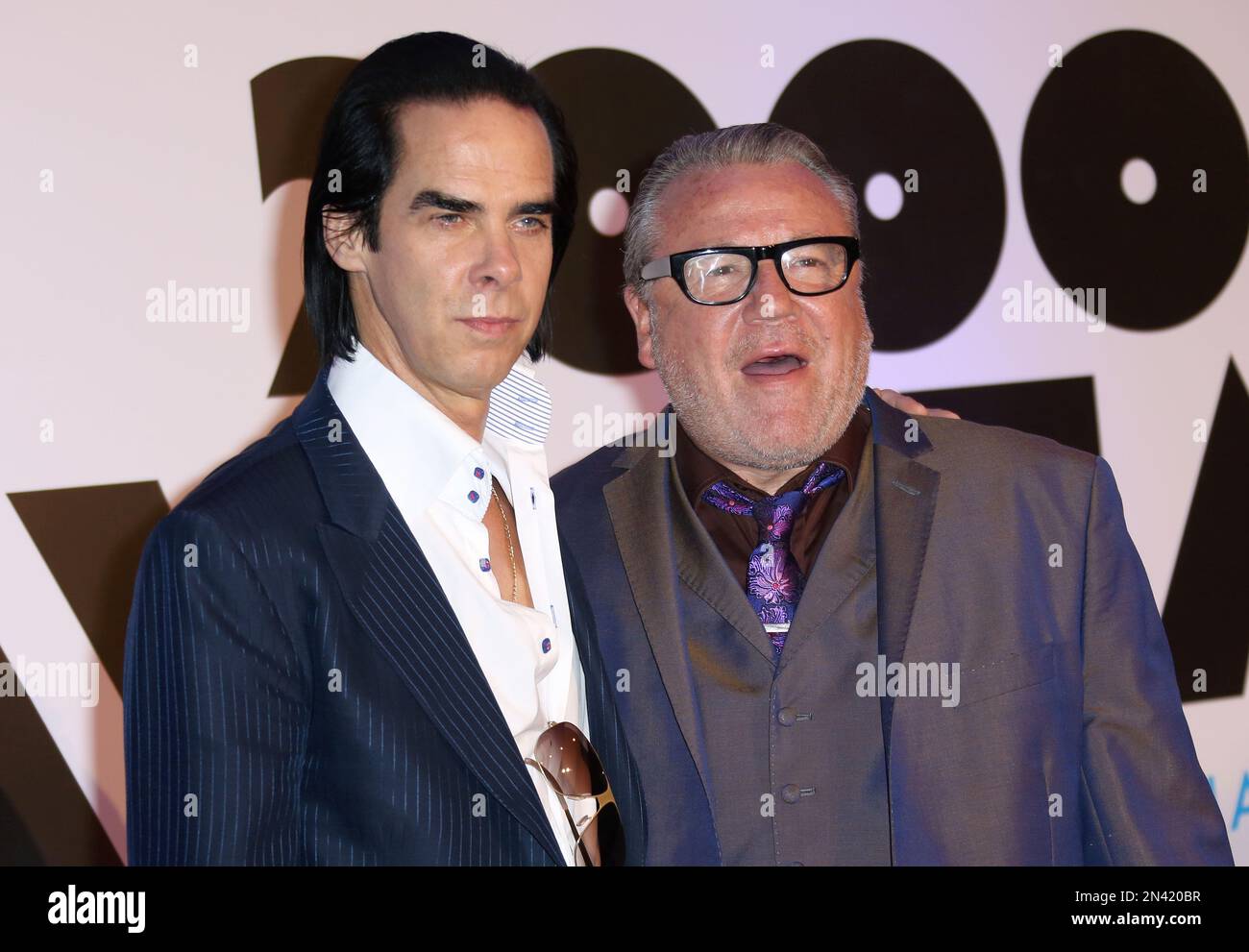 Nick Cave, left, and Ray Winstone arrive for the UK Gala Screening of ...