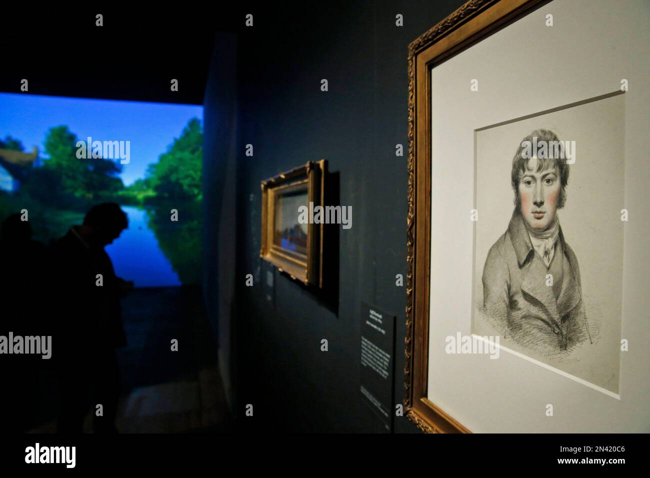 A self-portrait by British landscape painter John Constable, is seen ...