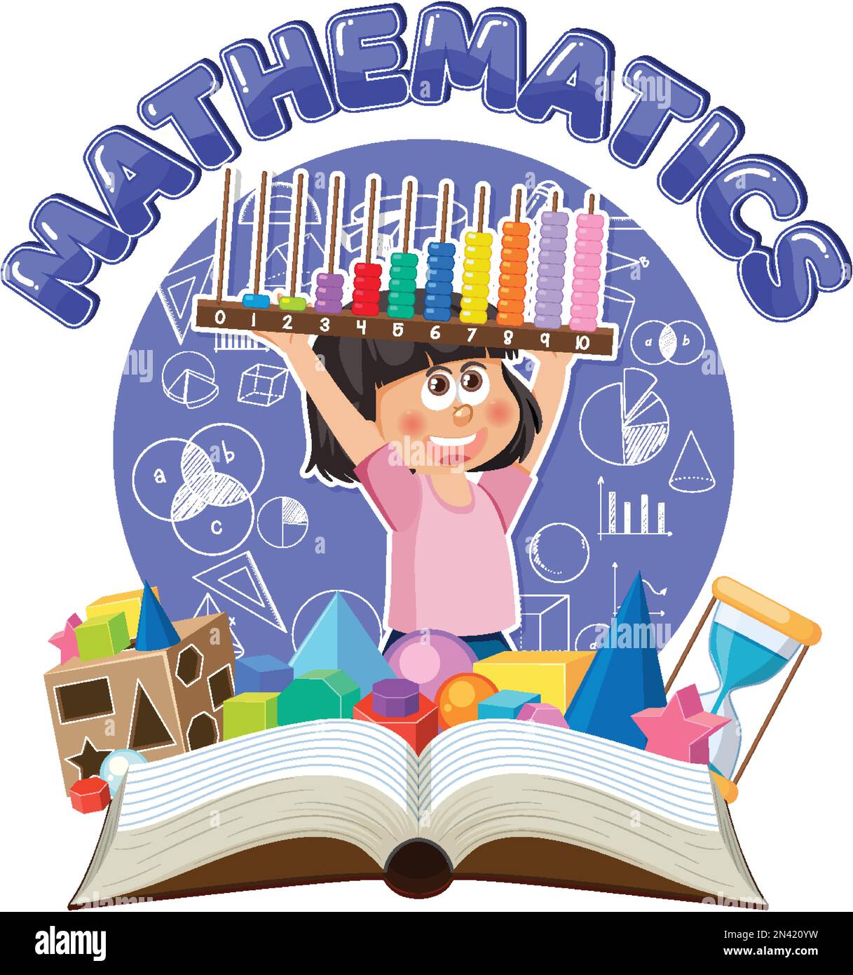 Girl maths book Cut Out Stock Images & Pictures - Alamy