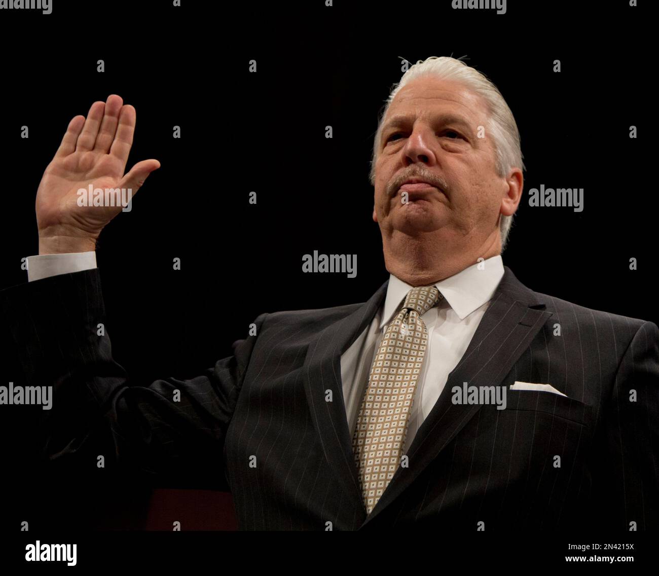 Assistant secretary for diplomatic security at the State Department, Greg Starr, is sworn in on ...