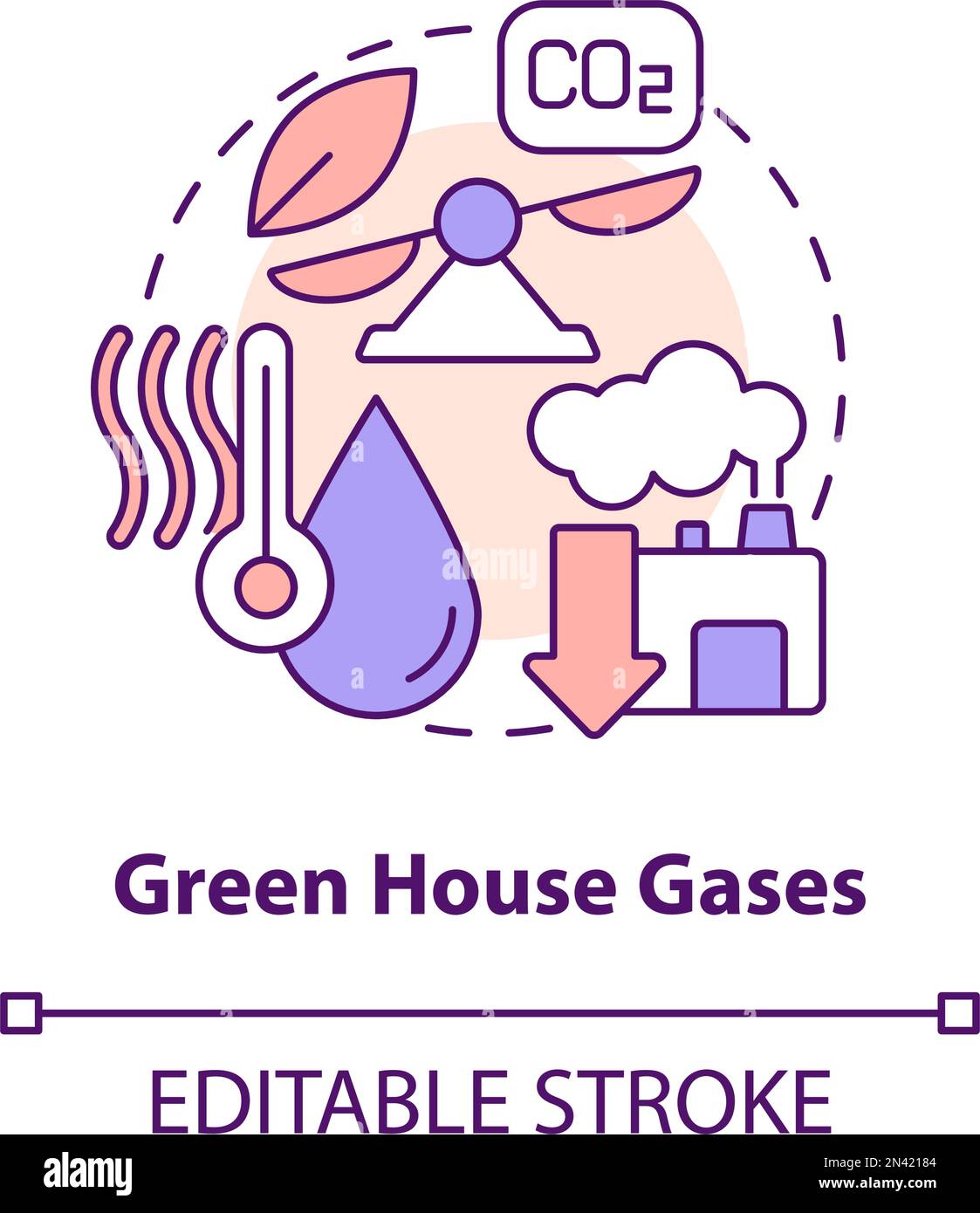 Green house gases concept icon Stock Vector Image & Art - Alamy