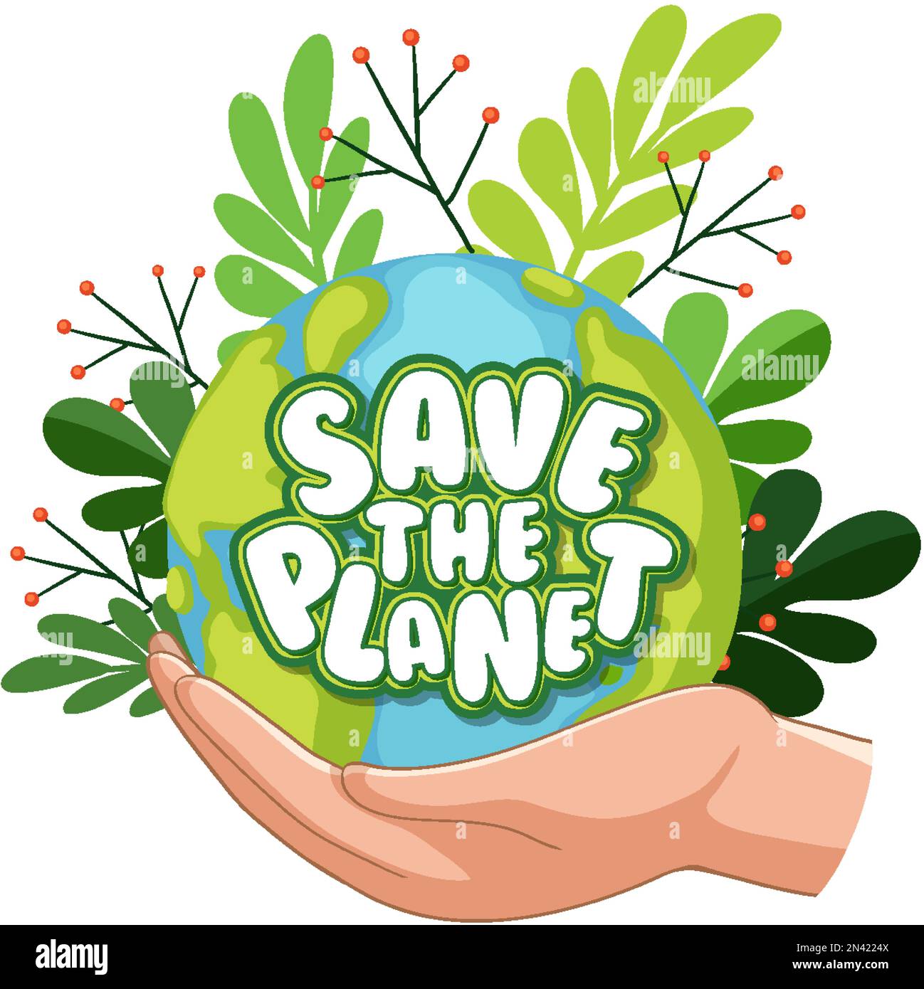 Save the earth banner design illustration Stock Vector Image & Art - Alamy