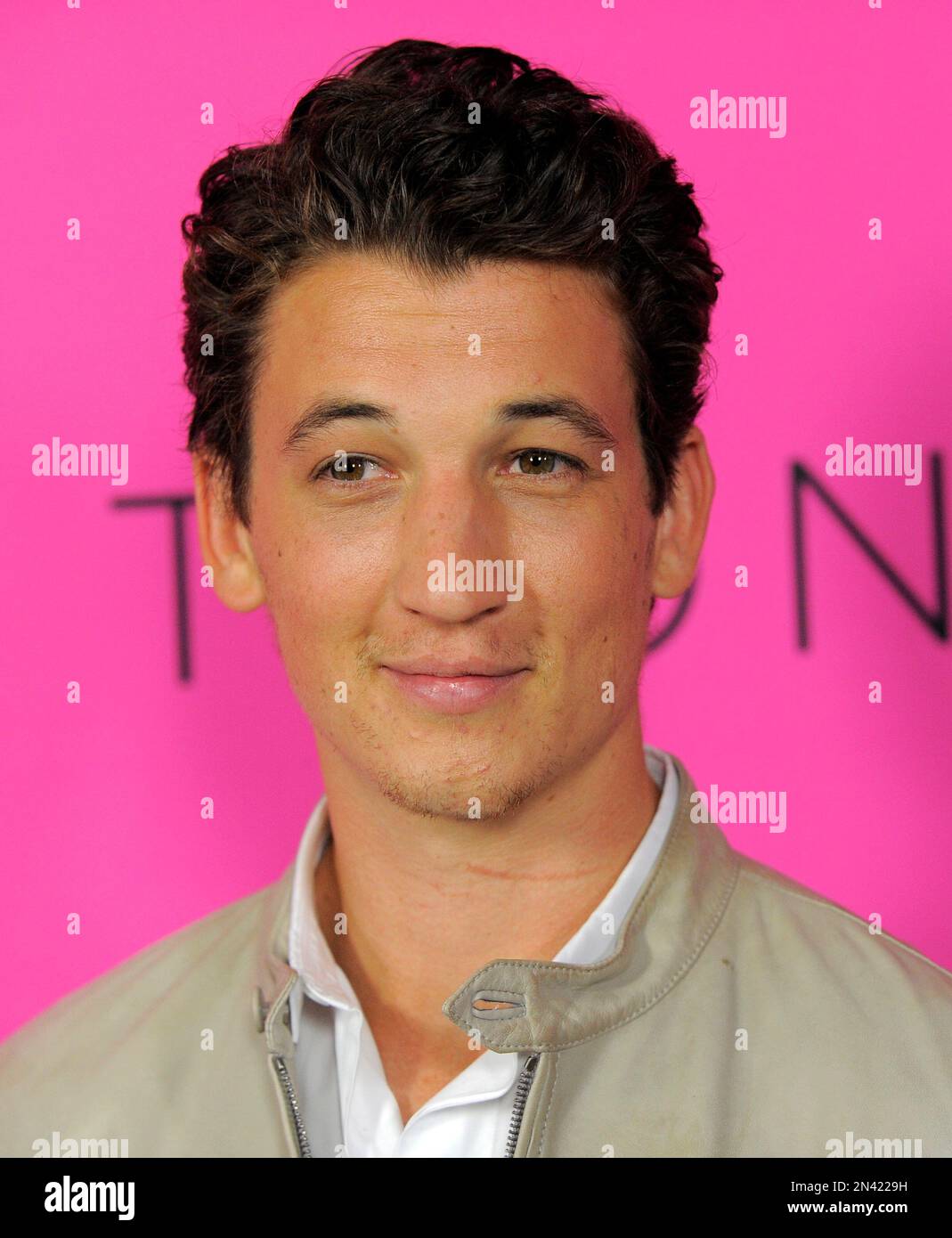 Miles Teller, a cast member in "Two Night Stand," poses at the premiere ...