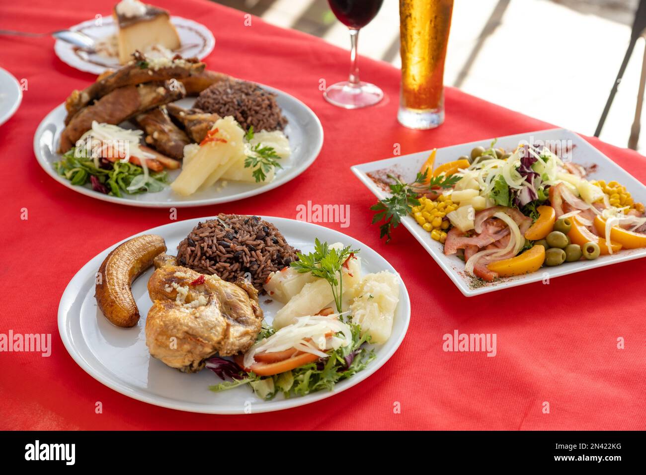 A table with different type of food Stock Photo - Alamy