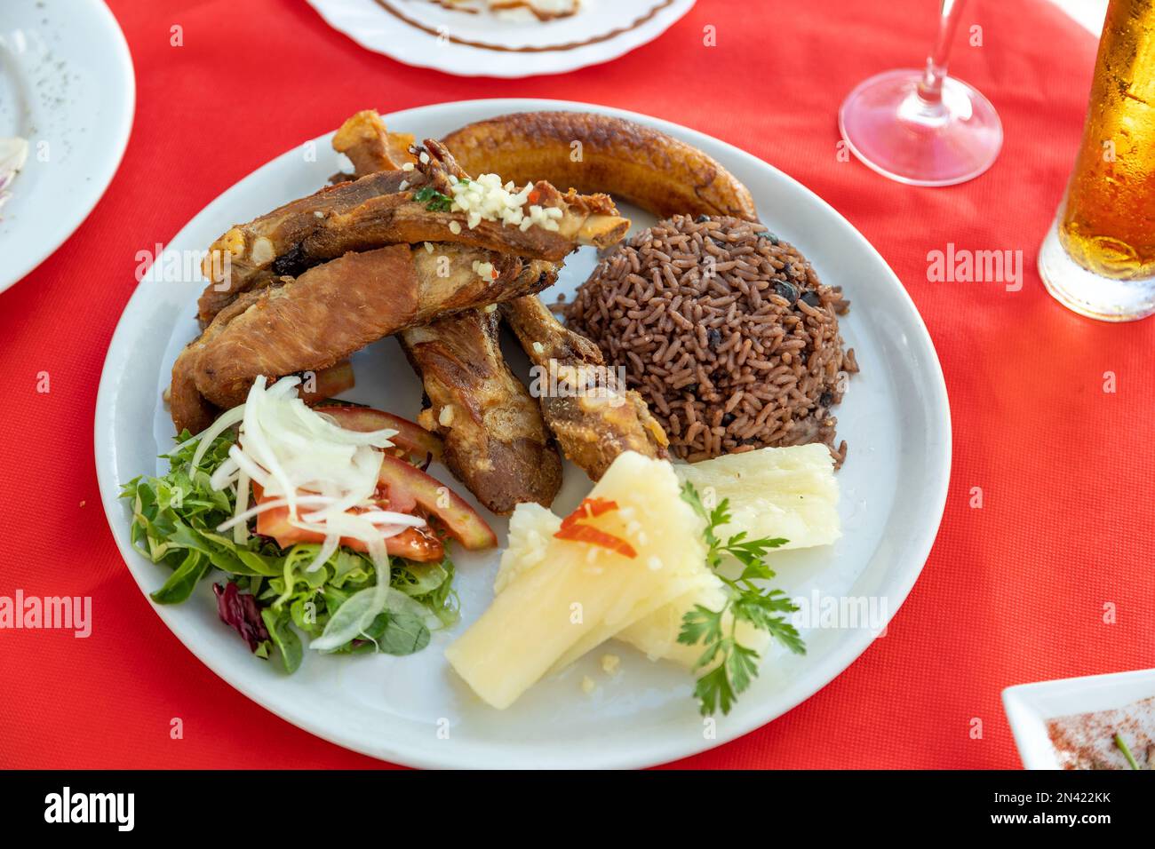 A plate with different type of fresh food Stock Photo - Alamy