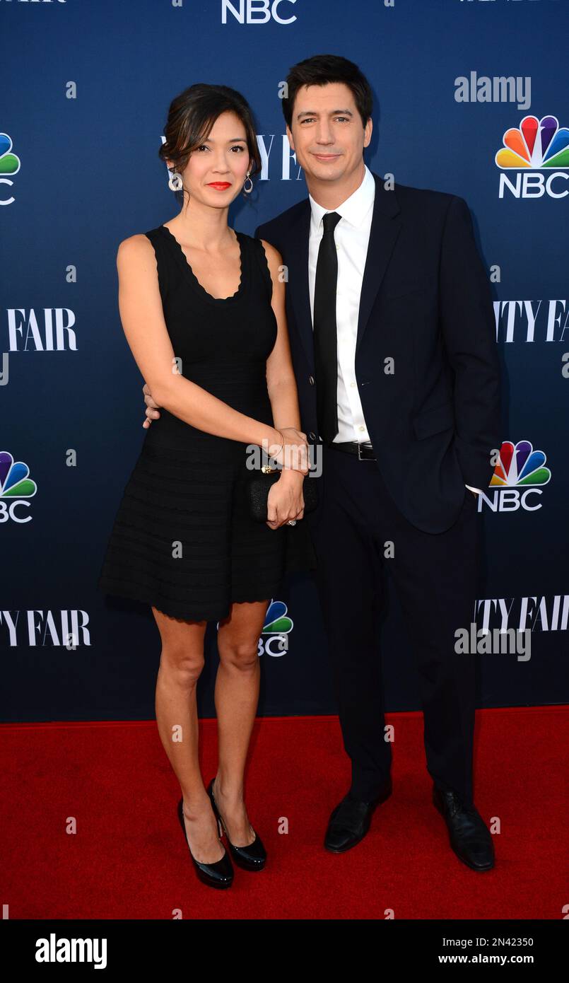 Erica Oyama and Ken Marino arrive at NBC And Vanity Fair's 2014 - 2015 ...