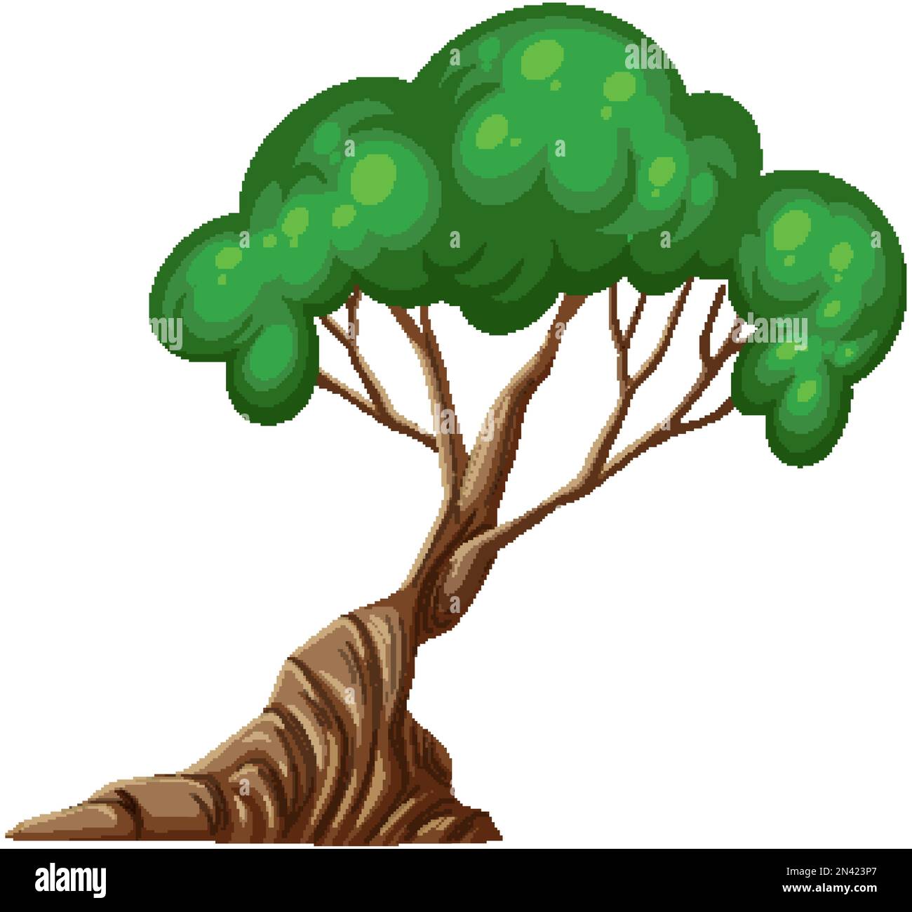 An isolated tree cartoon illustration Stock Vector Image & Art - Alamy