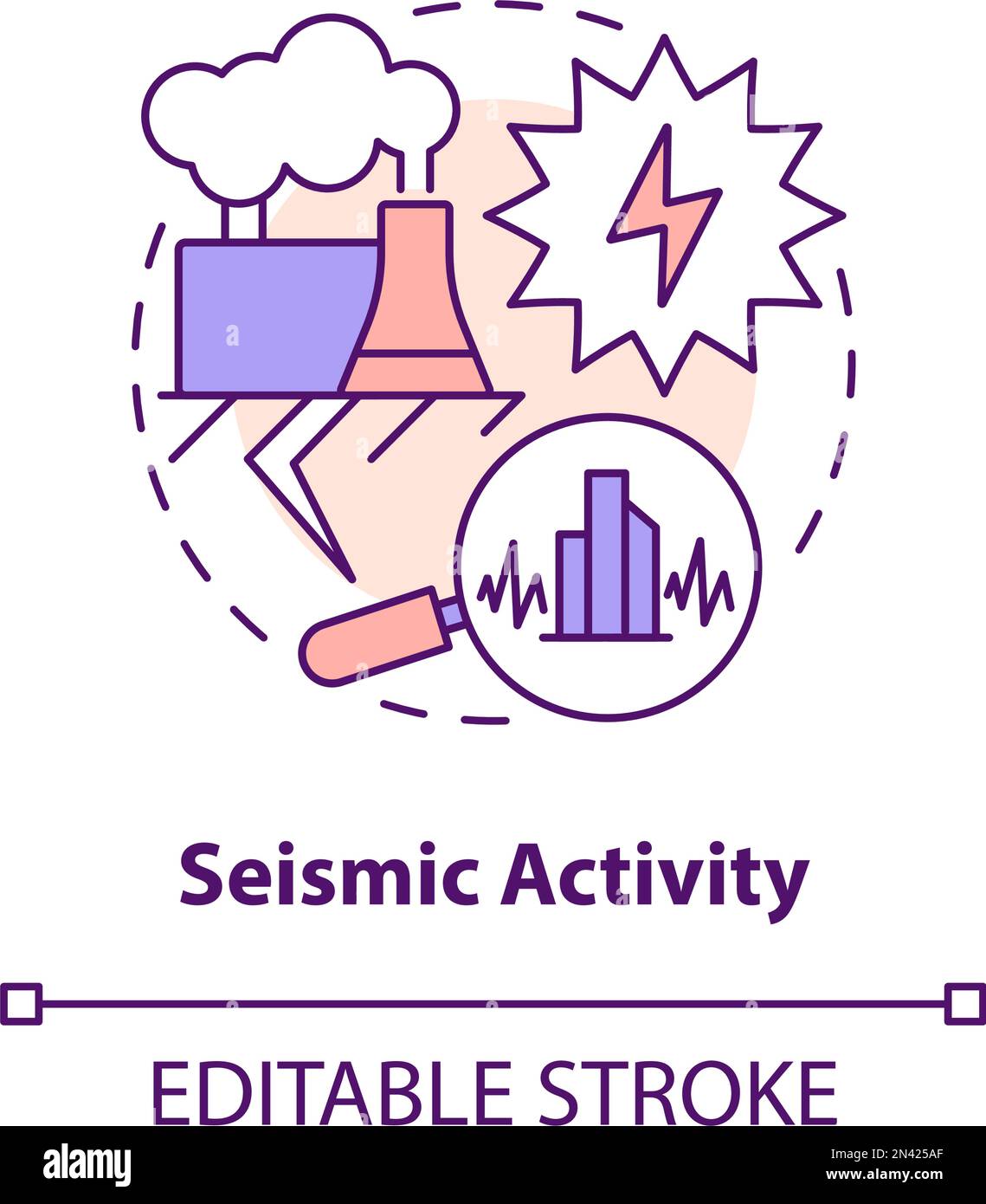 Seismic activity concept icon Stock Vector Image & Art - Alamy