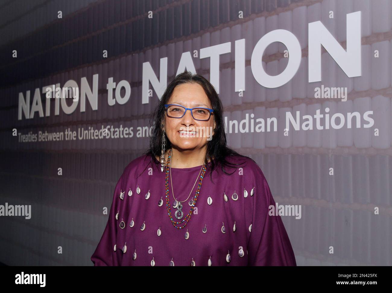 Guest Curator Suzan Shown Harjo (Cheyenne and Hodulgee Muscogee) at the ...