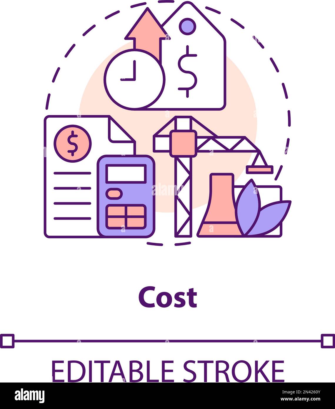 Cost concept icon Stock Vector Image & Art - Alamy