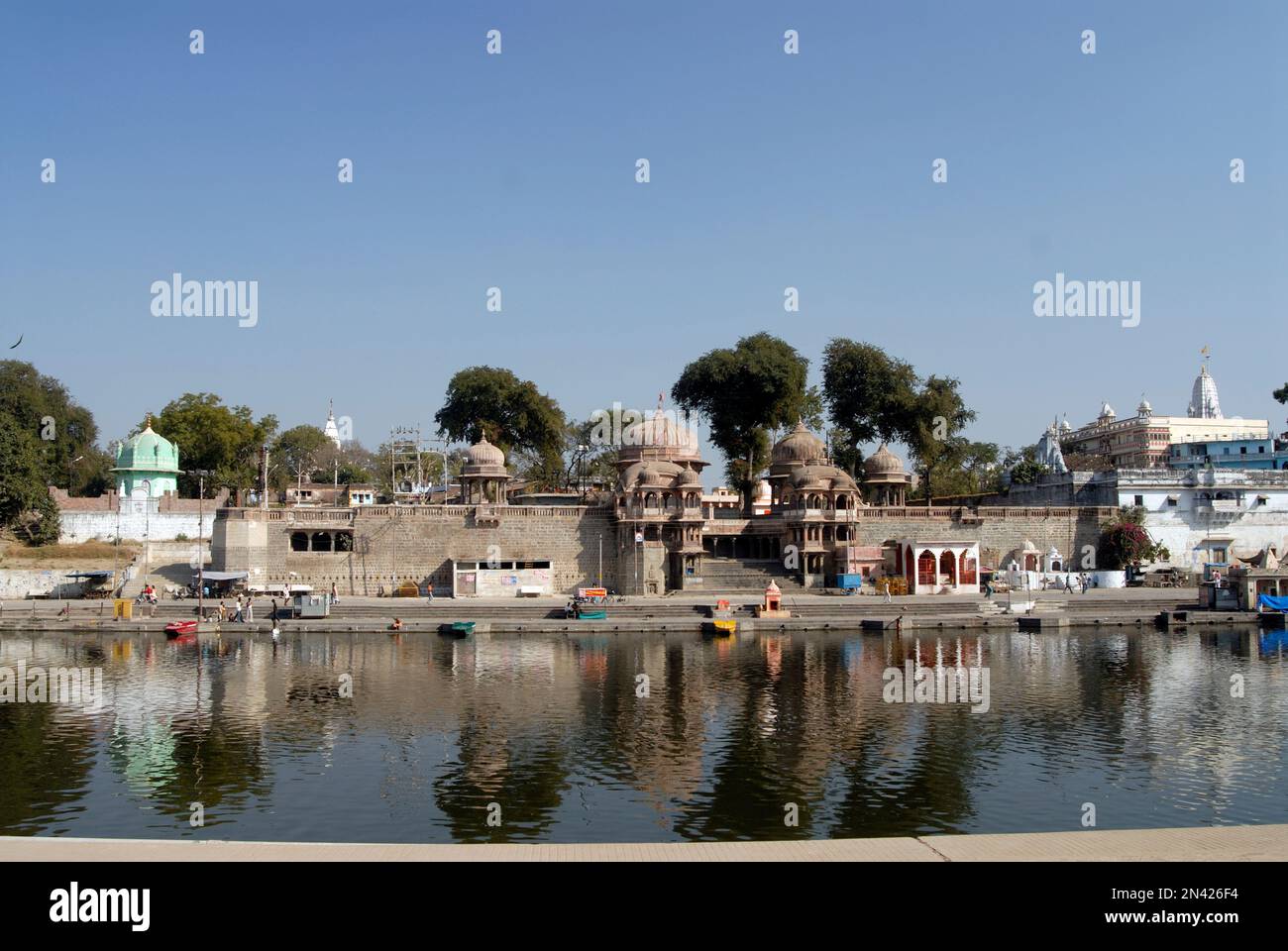 Hindu religious Ram ghat on River Shipra at Ujjain city of Madhya ...