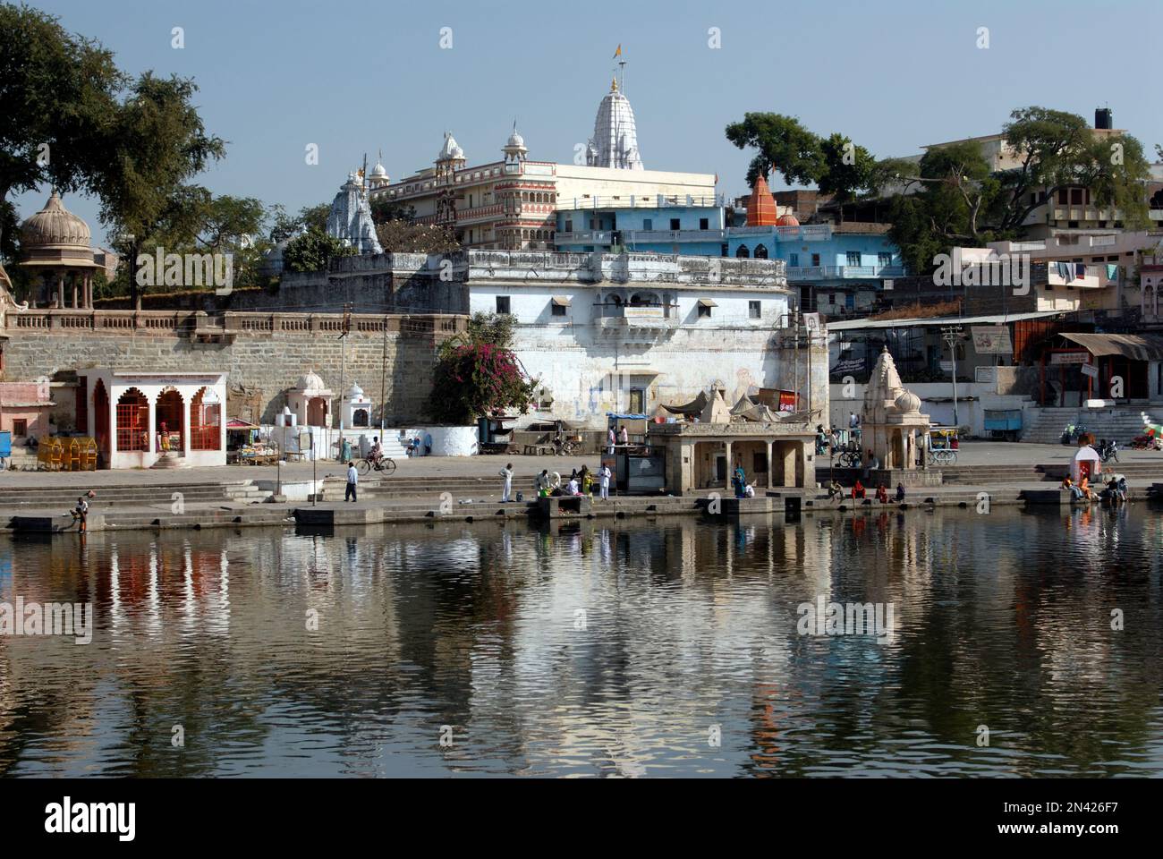 Hindu religious Ram ghat on River Shipra at Ujjain city of Madhya ...