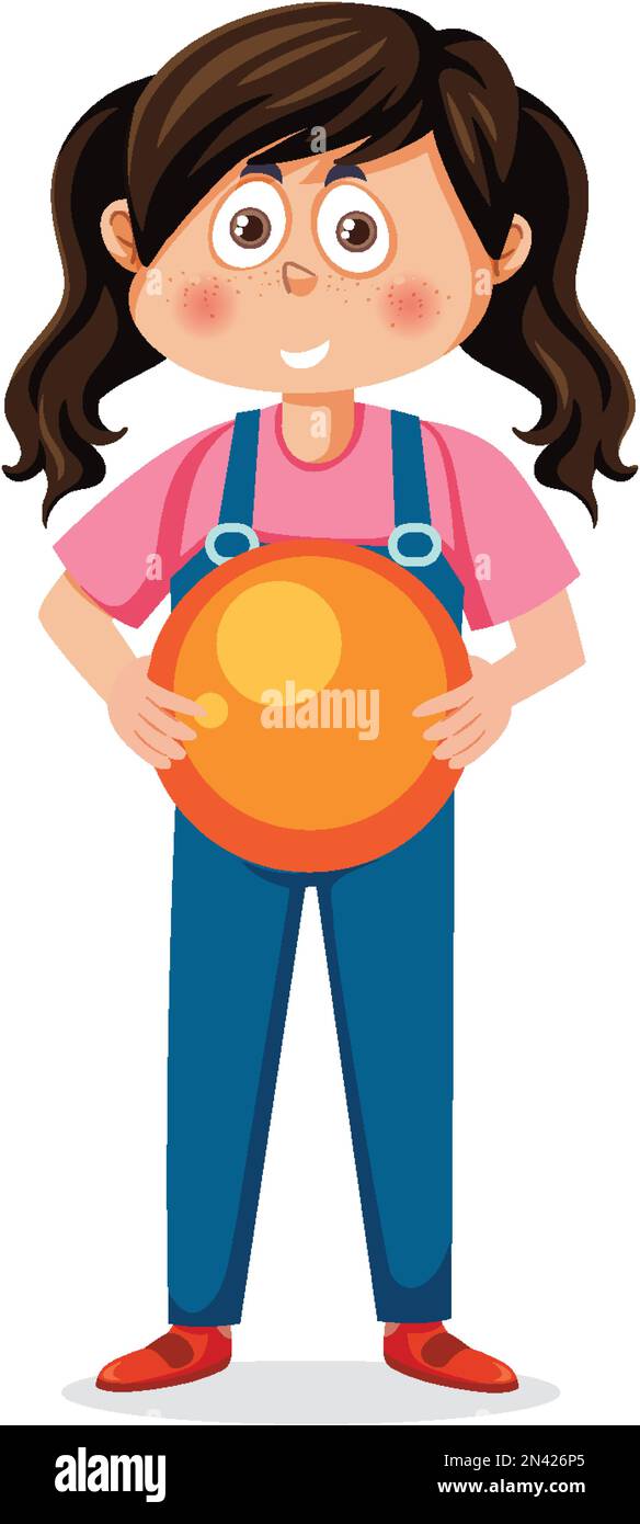 Girl hilding sphere math illustration Stock Vector Image & Art - Alamy
