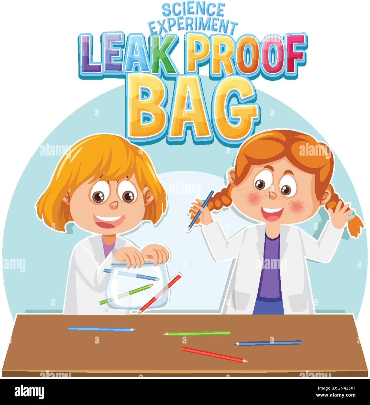 Leak Proof Bag Science Experiment illustration Stock Vector Image & Art ...