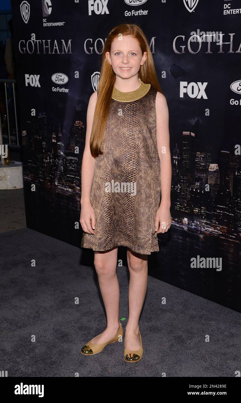 Actress Clare Foley attends the "Gotham" series premiere event at the ...