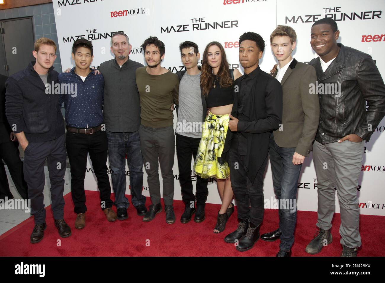 Chris Sheffield, from left, Ki Hong Lee, James Dashner, Dylan O'Brien ...