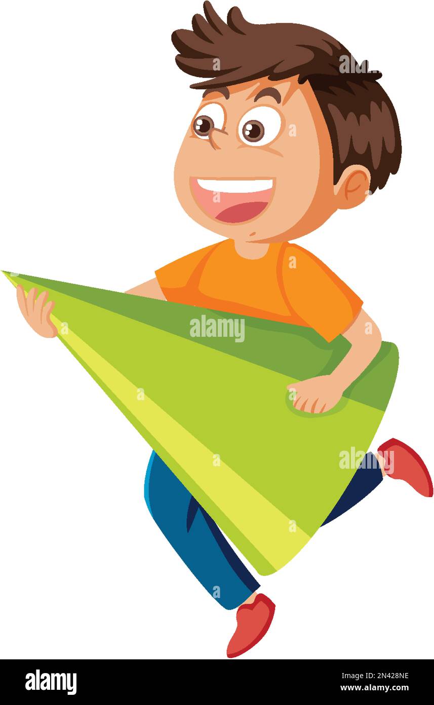 Boy holding geometry shape math illustration Stock Vector Image & Art ...