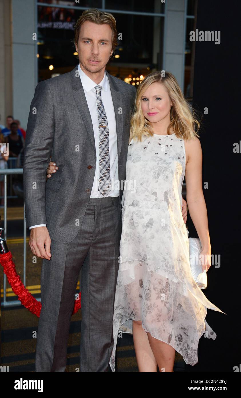 Dax Shepard, left, and Kristen Bell arrive at the Los Angeles premiere of "This Is Where I Leave ...