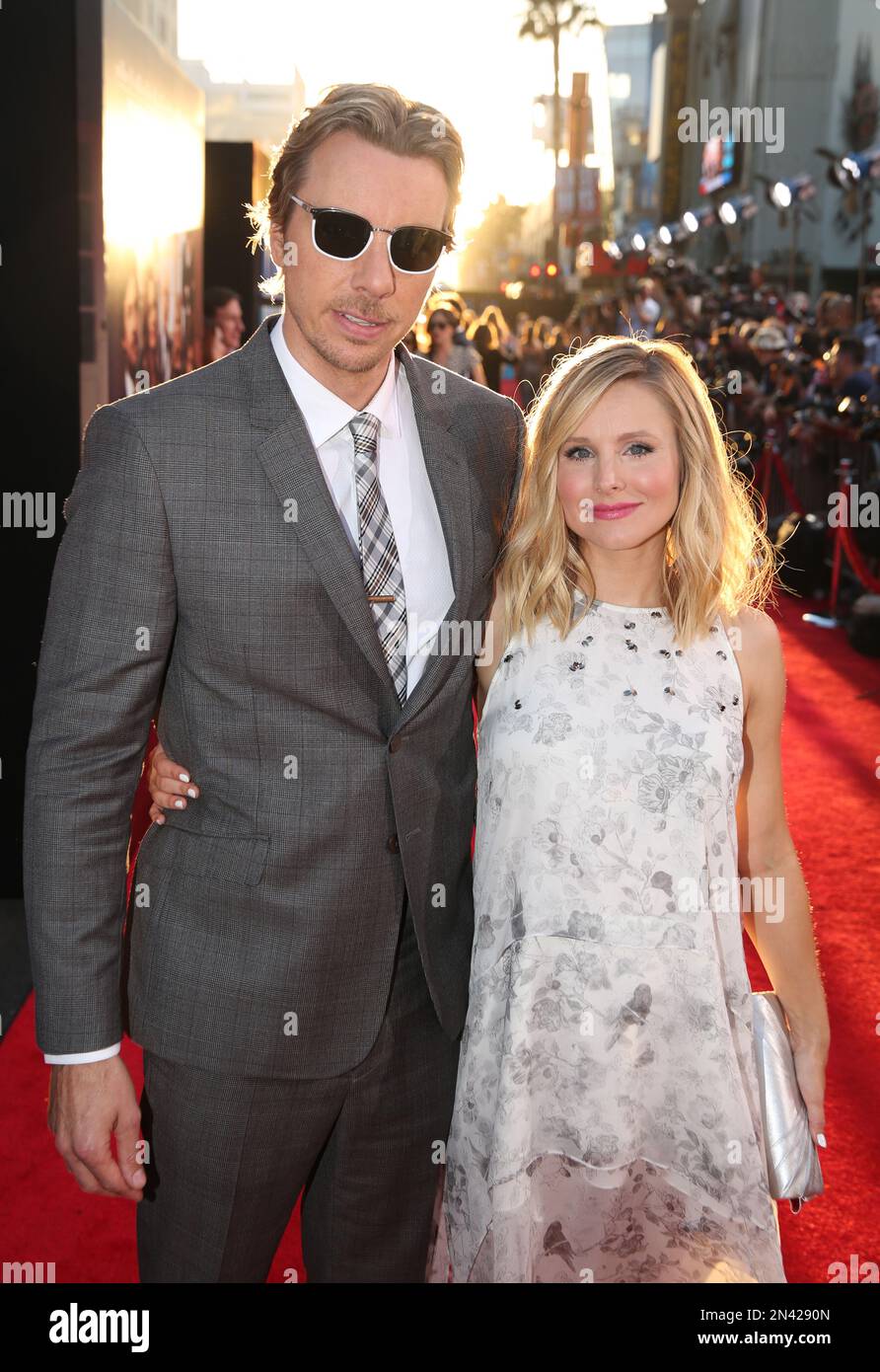Dax Shepard, left, and Kristen Bell arrive at the Los Angeles premiere of "This Is Where I Leave ...