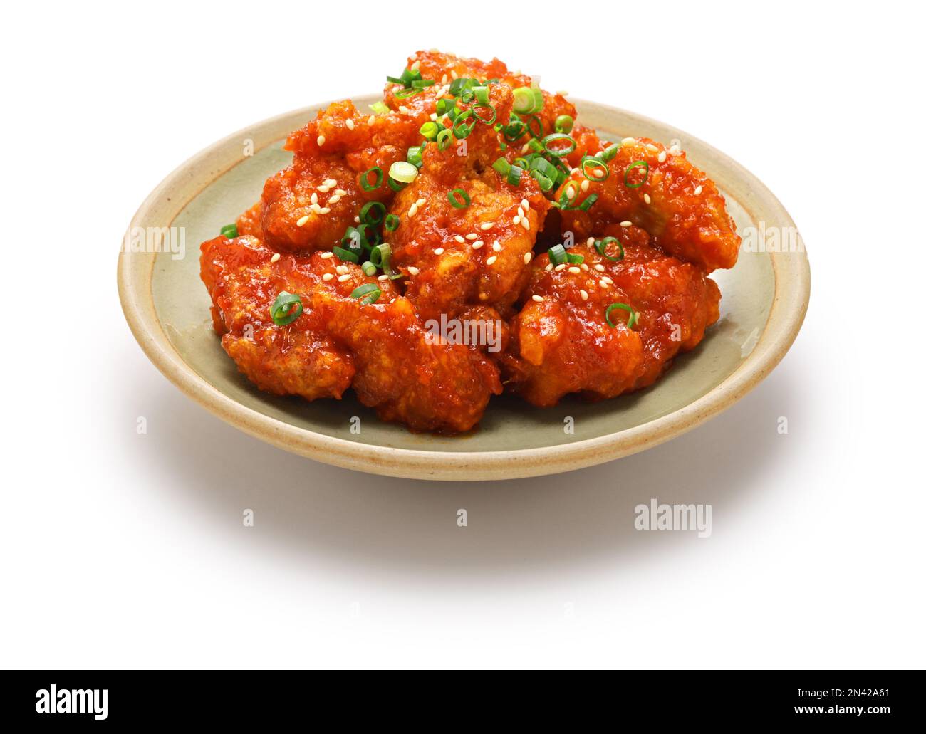 Yangnyeom chicken, Korean fried chicken Stock Photo - Alamy