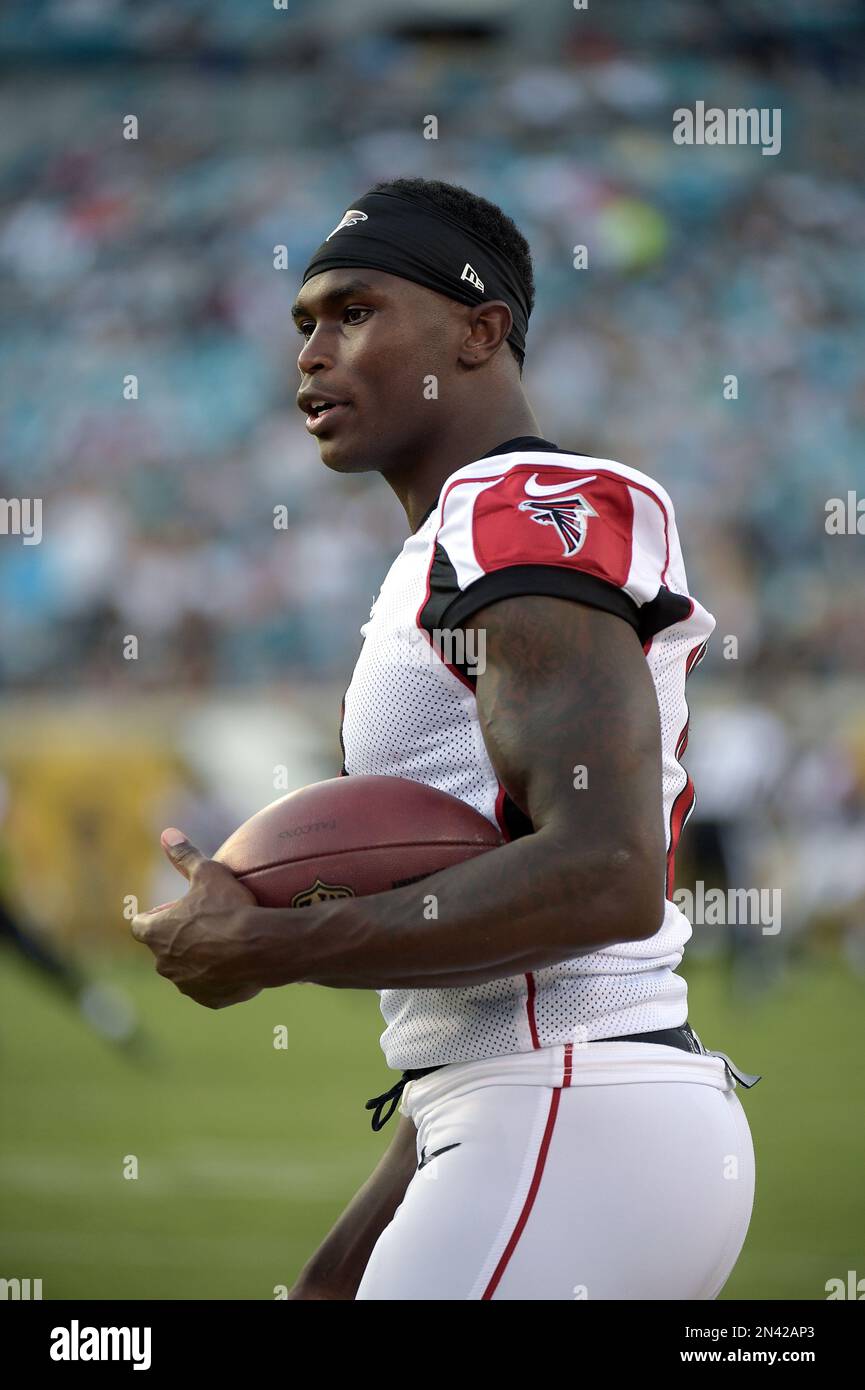 Atlanta Falcons wide receiver Julio Jones (11) watches from the ...
