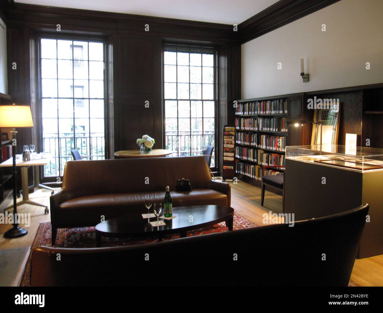 This Sept. 11, 2014 photo shows the library at the Roosevelt House ...