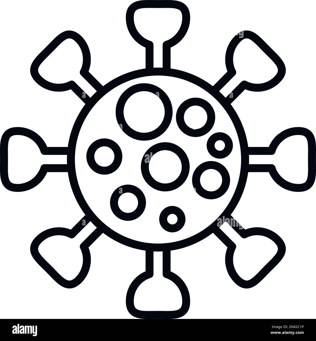 Virus icon outline vector. Bacteria medicine. Medical immune Stock ...