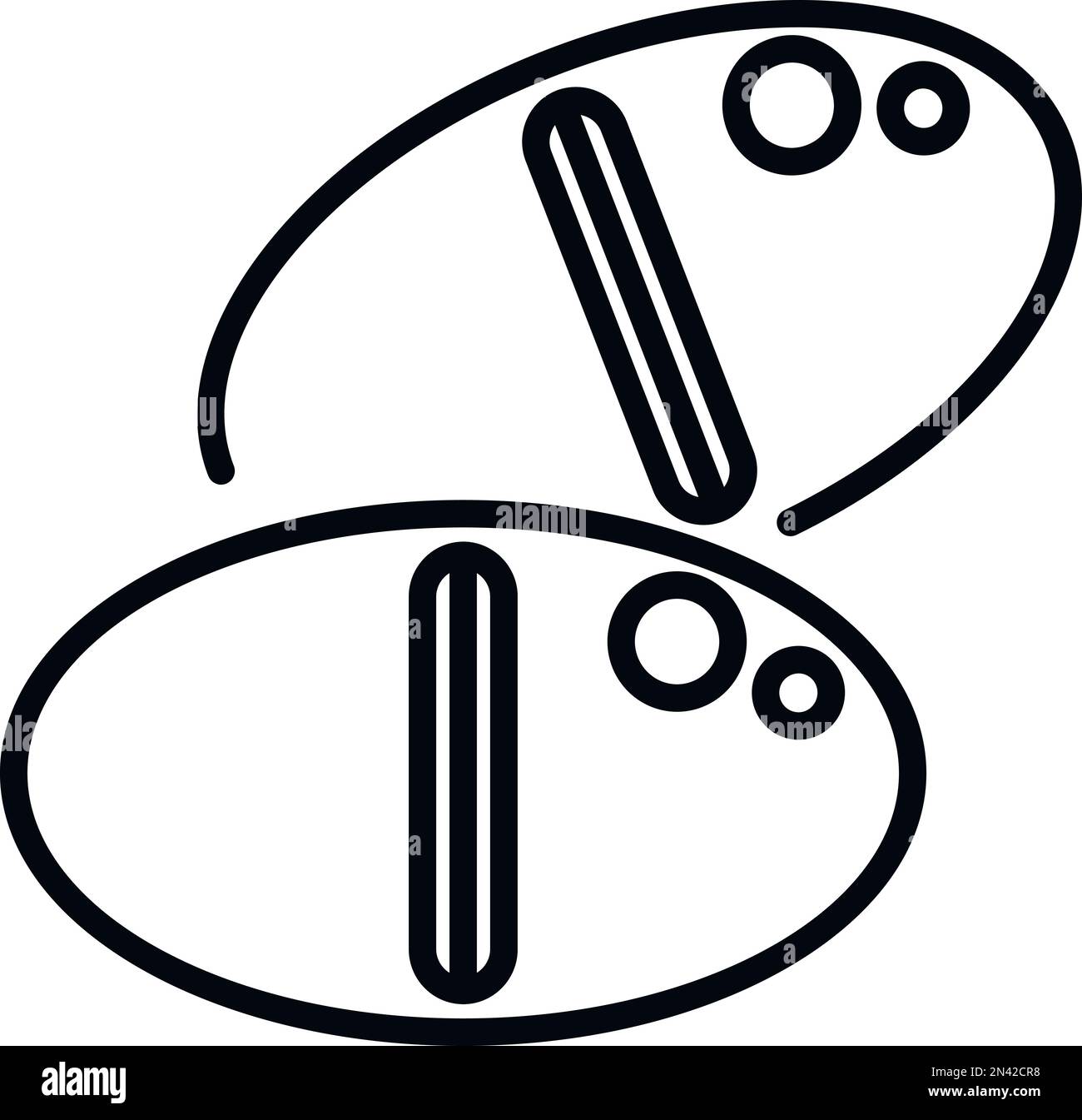 Pill immune icon outline vector. Bacteria drug. Virus resistance Stock ...