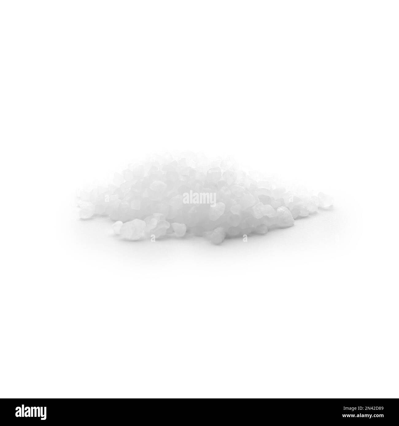 Pile of natural salt on white background Stock Photo - Alamy