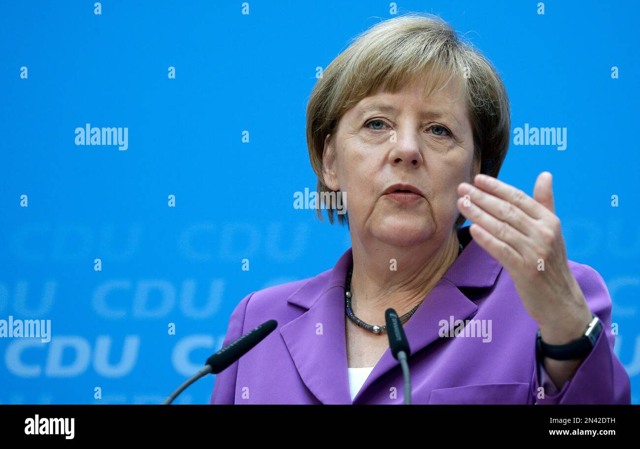 Chancellor and chairwoman of the German Christian Democrats, CDU ...