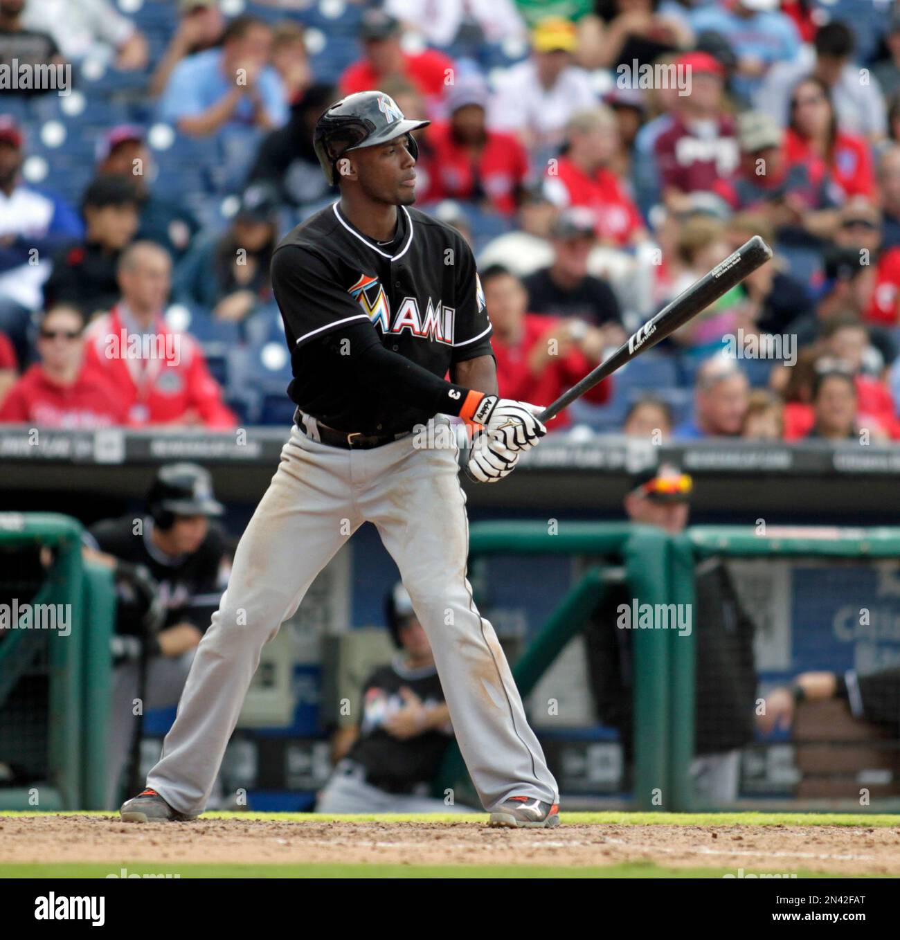 Miami Marlins' Adeiny Hechavarria in baseball action against the ...
