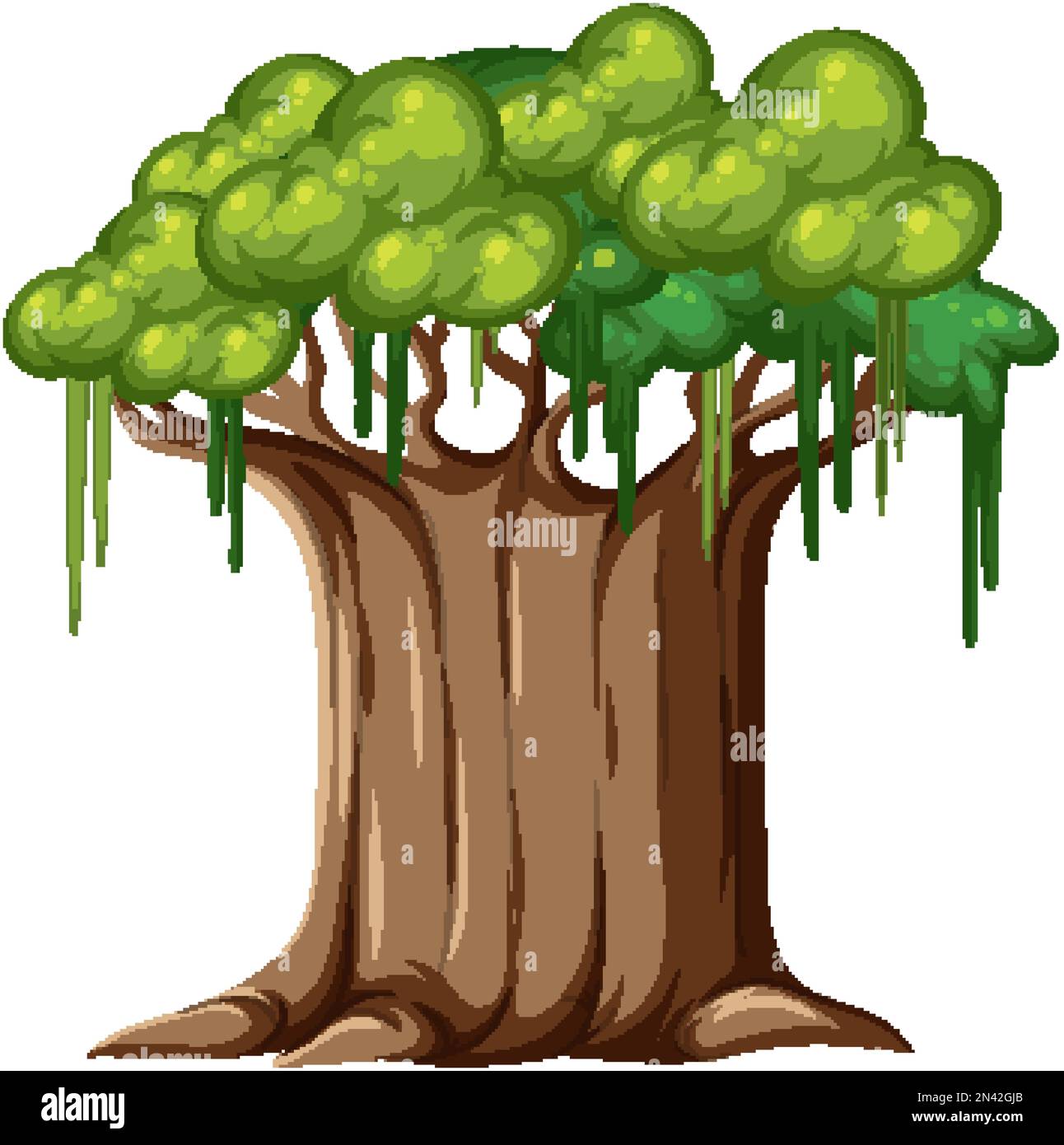 An isolated tree cartoon illustration Stock Vector Image & Art - Alamy