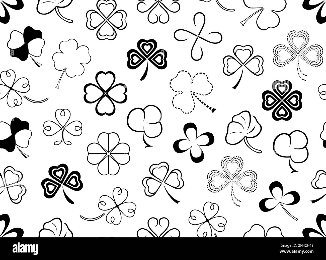 Seamless clover illustration isolated on white background Stock Photo ...