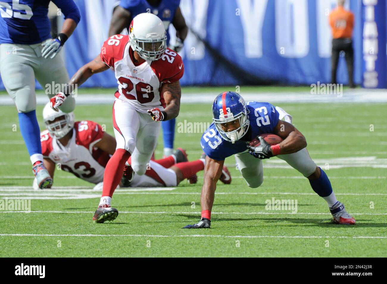 Arizona Cardinals free safety Rashad Johnson (26) chases down New York ...