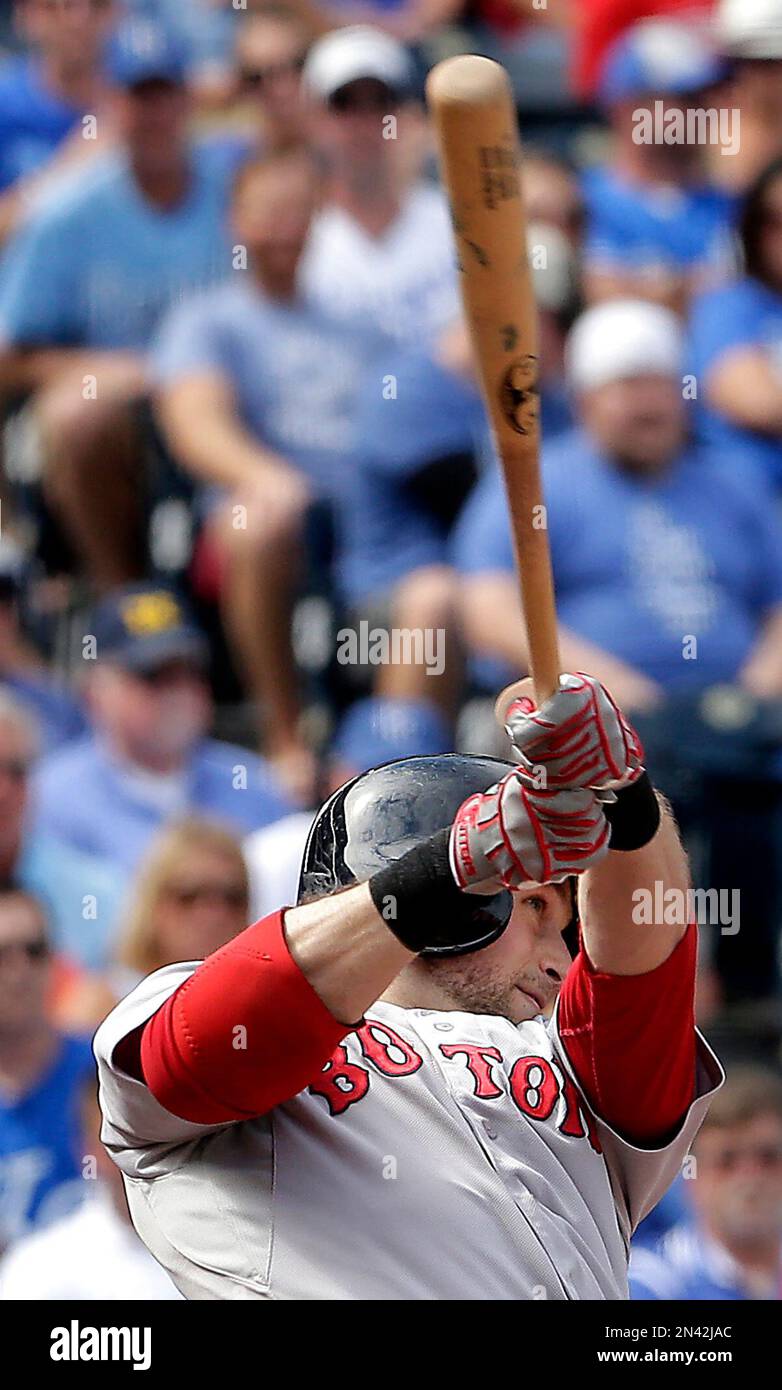 Boston Red Sox's Daniel Nava hits a grand slam during the sixth inning ...