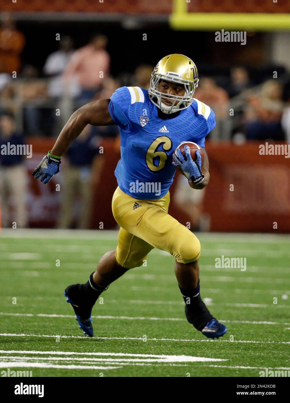 UCLA running back Jordon James (6) carries the ball against Texas ...