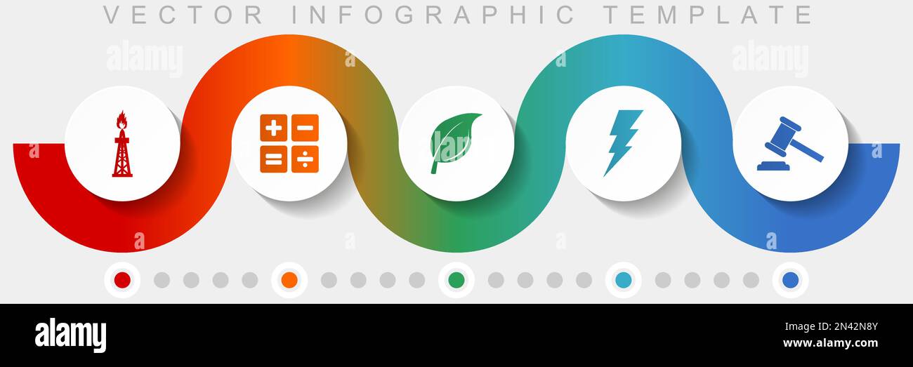 Fuel and energy infographic vector template with icon set ...