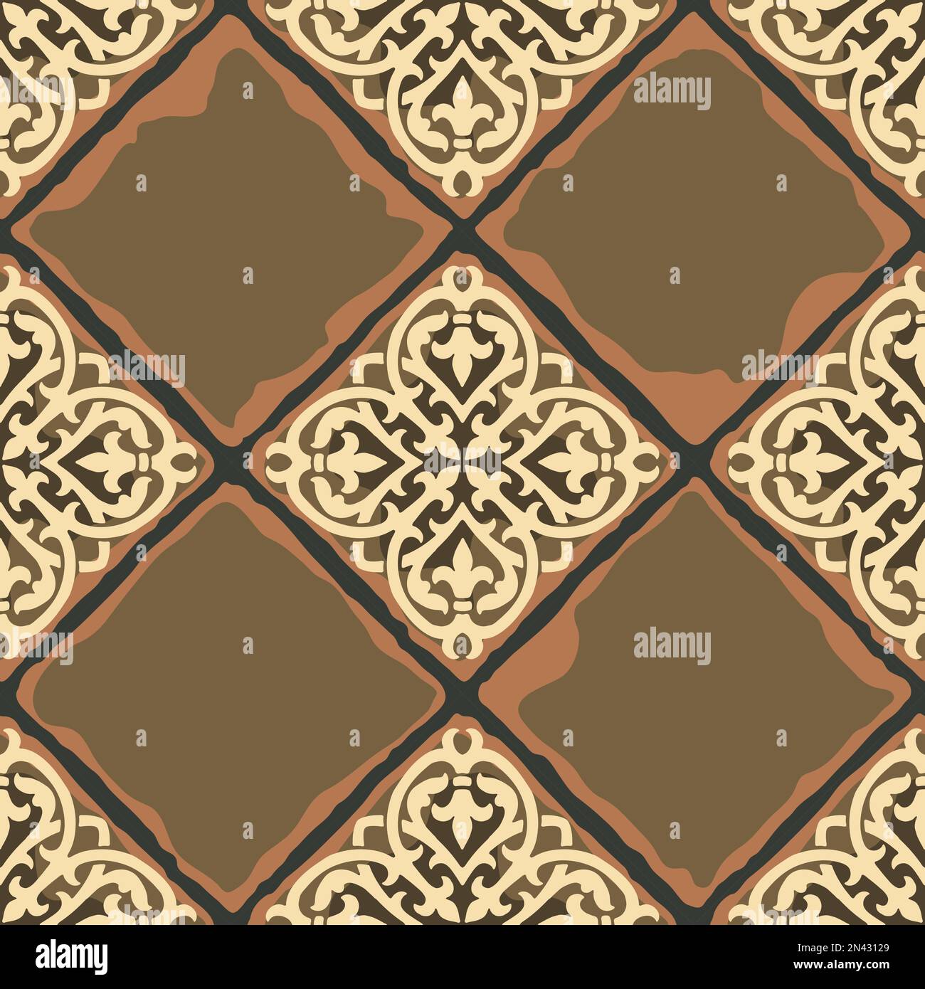 Ancient Ceramic Tile Seamless Pattern Wall Or Floor Texture 1690