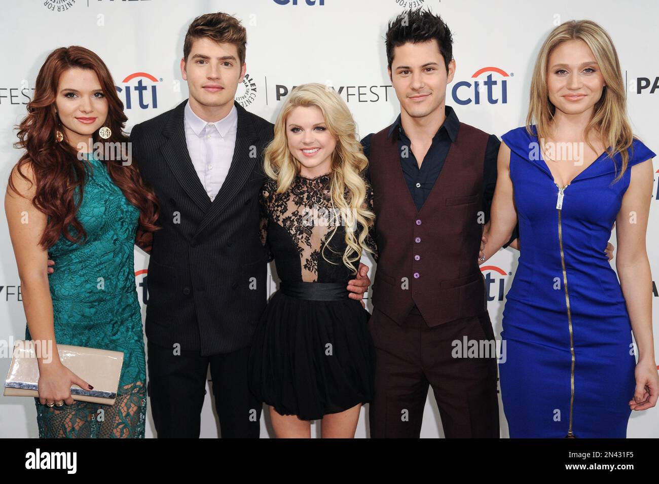 Katie Stevens, Gregg Sulkin, Bailey De Young, Michael J. Willett, and ...