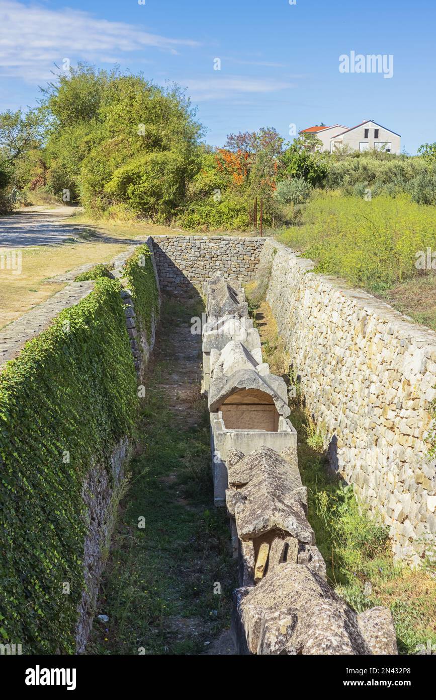 The necropolis of Kapljuc in the Roman ruins of Salona, just outside ...
