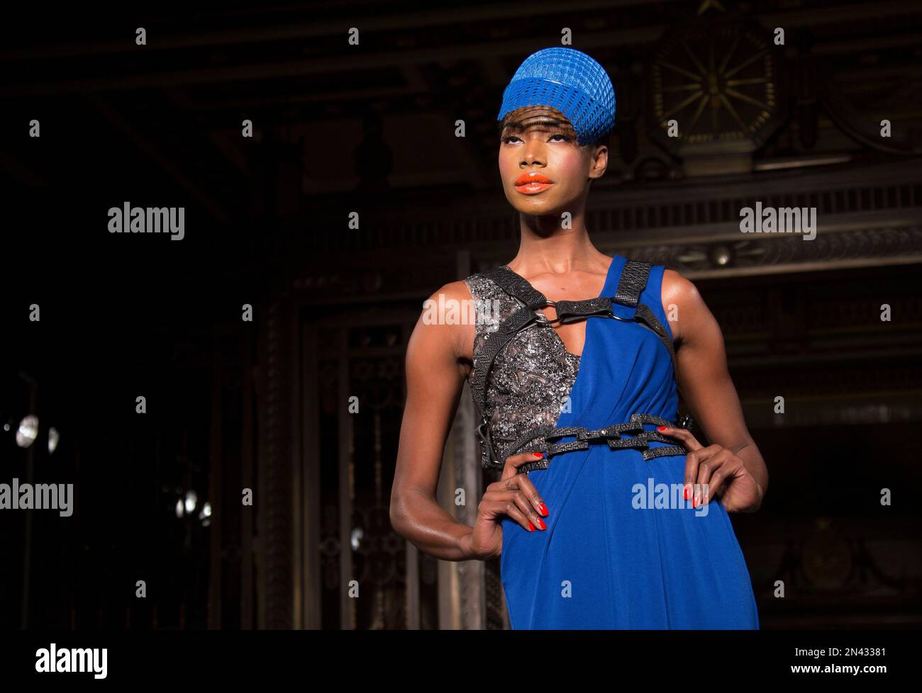 A model wears an outfit by designer Ashley Isham for the Spring/Summer ...
