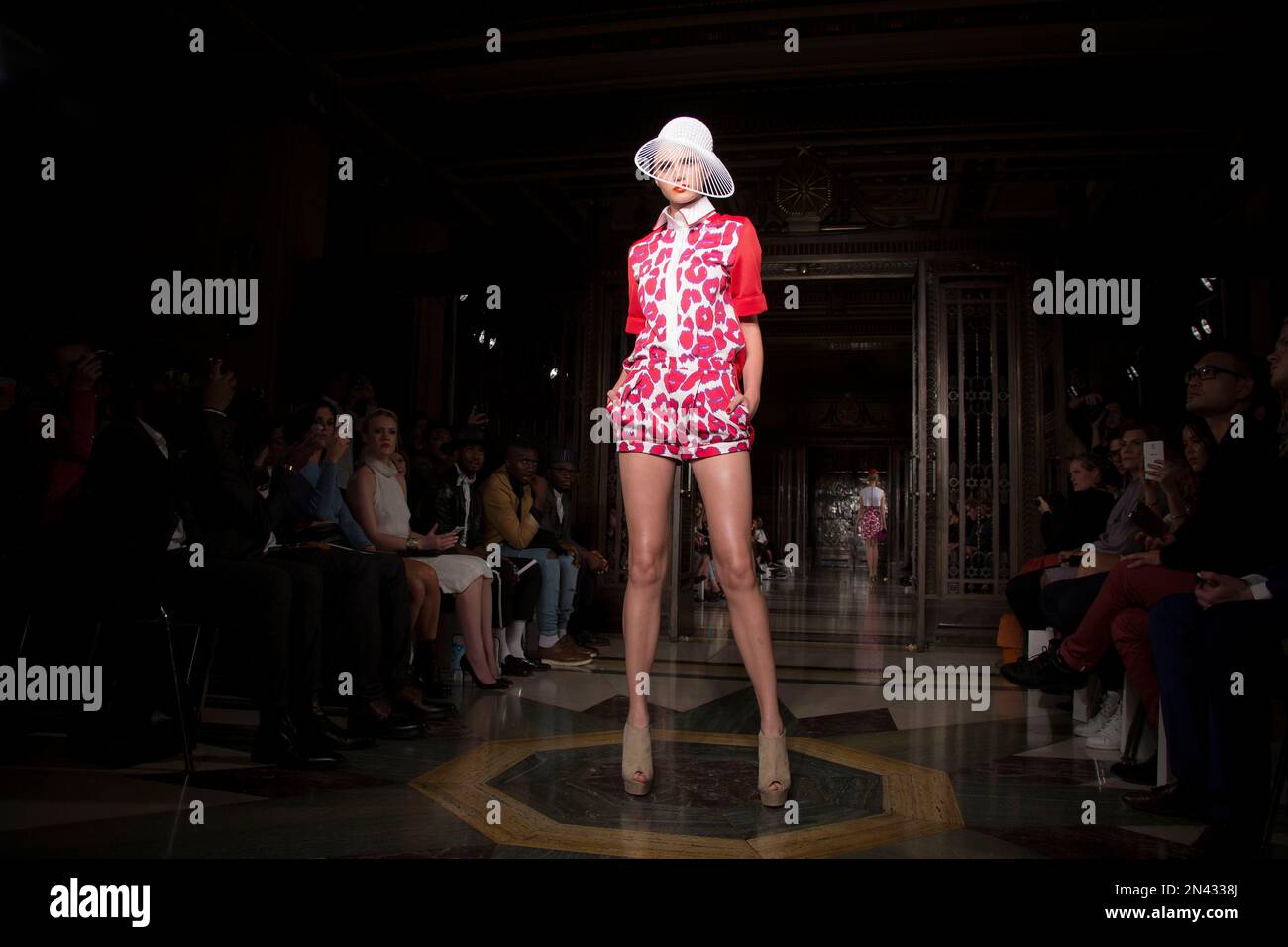 A model wears an outfit by designer Ashley Isham for the Spring/Summer ...
