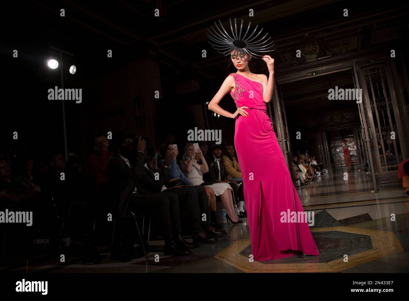 A model wears an outfit by designer Ashley Isham for the Spring/Summer ...