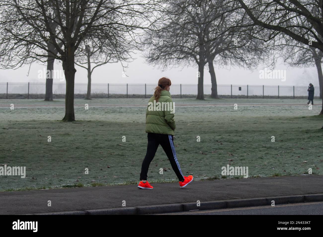 Windsor, Berkshire, UK. 8th February, 2023. Walkers and joggers were ...