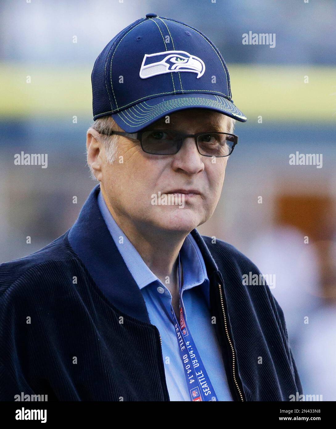 In this Sept. 4, 2014 photo, Seattle Seahawks team owner and Microsoft ...