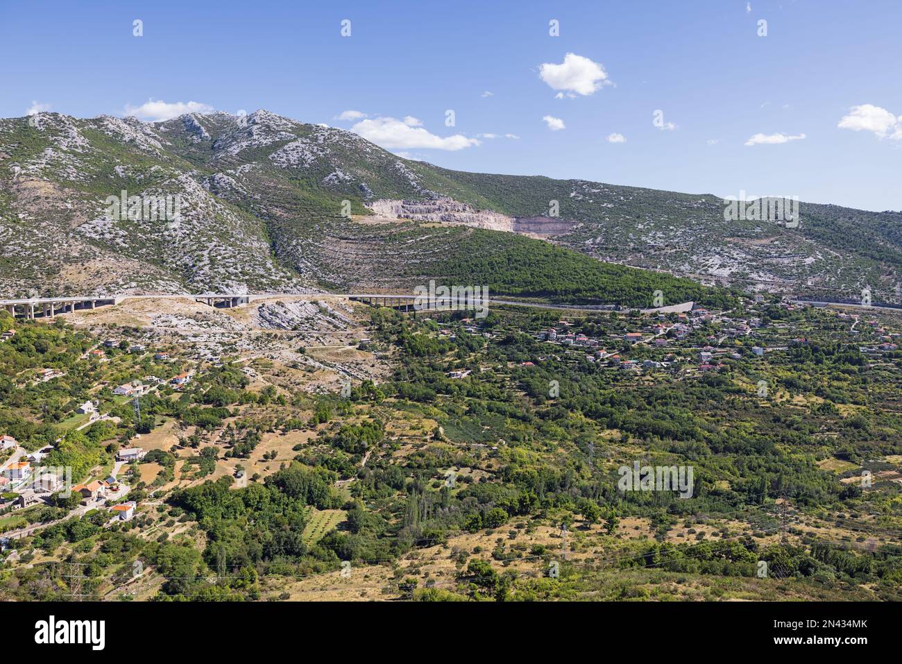 The access road to Split, seen from the strategic position of the Klis ...