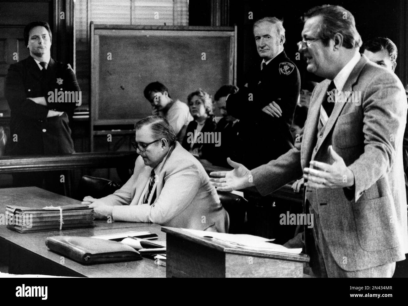 Former Tufts University Professor William Douglas, seated with white ...