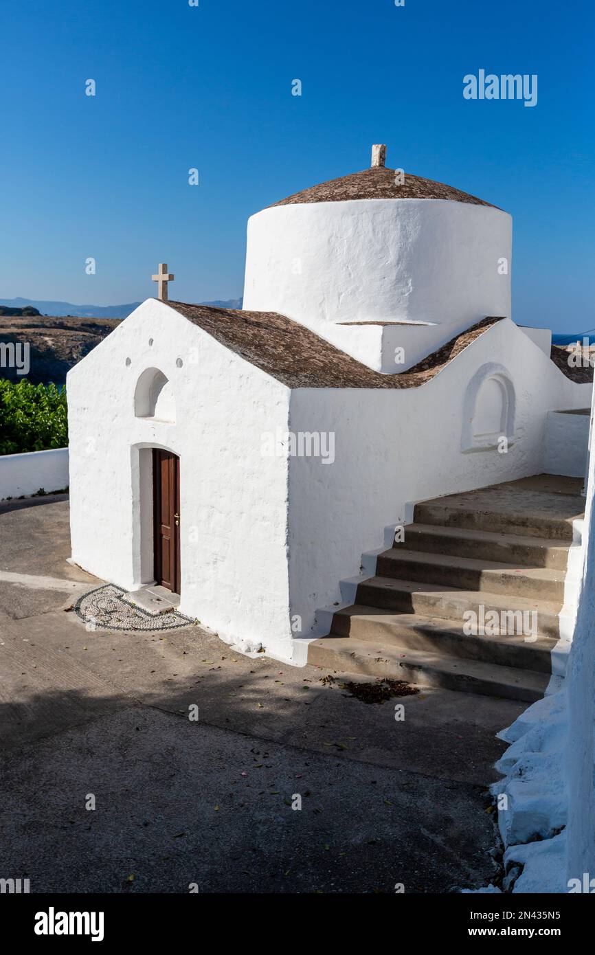 Chapel of Saint George Pahimahiotis, 14-th century, in Lindos, Rhodes ...